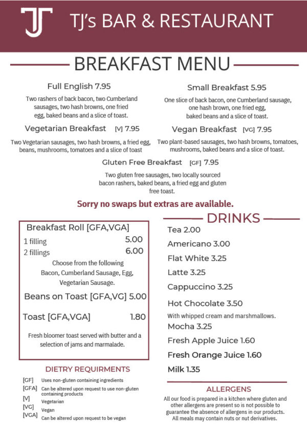 T'J's Restaurant > Lake District Campsite