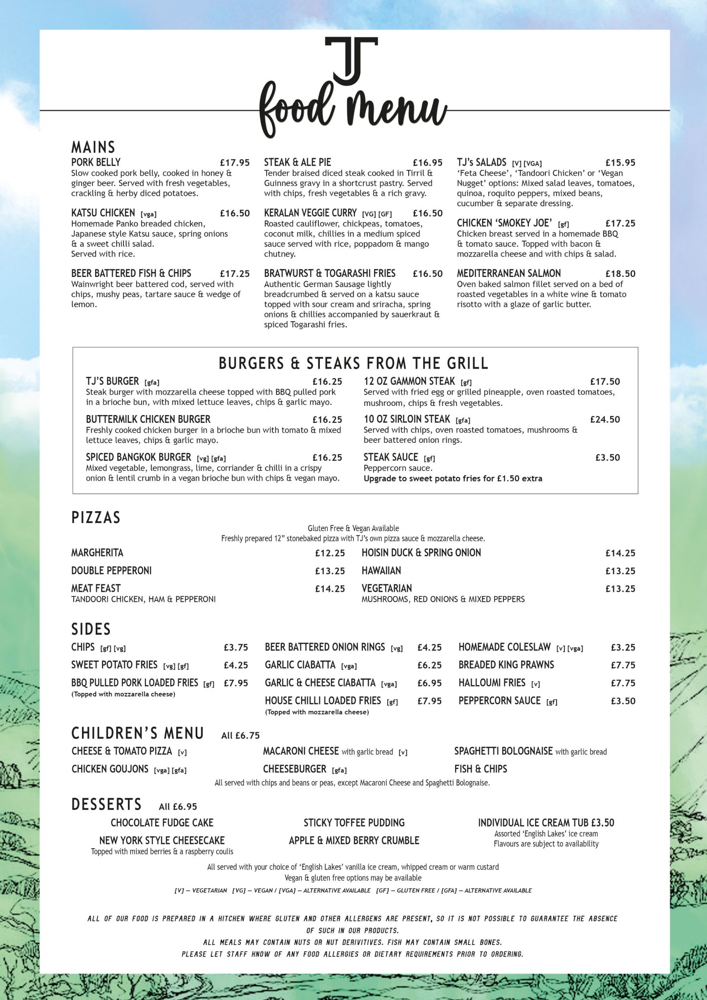 T’J’s Restaurant – Lake District Campsite
