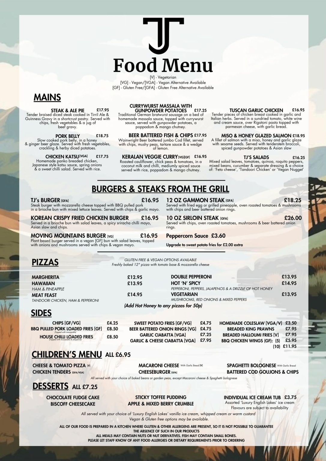 T’J’s Restaurant – Lake District Campsite