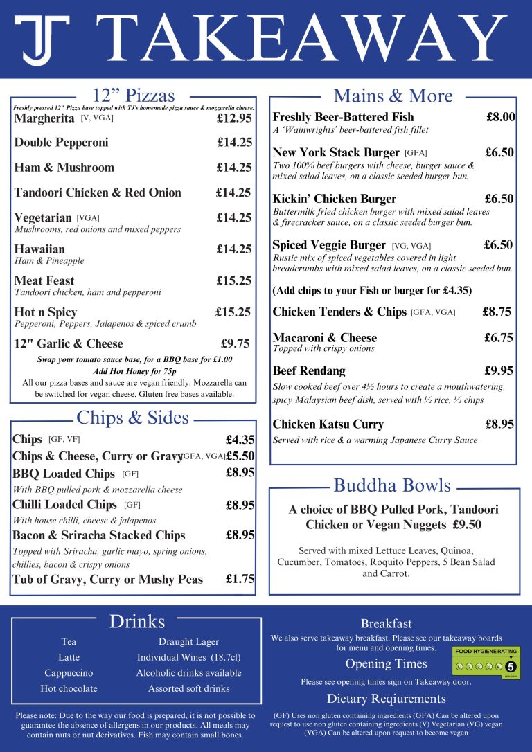 T’J’s Restaurant – Lake District Campsite